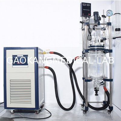 Wholesale double layer jacketed 100 liter glass reactor with optional explosion proof supplier