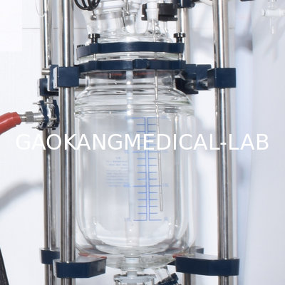 Wholesale double layer jacketed 100 liter glass reactor with optional explosion proof supplier