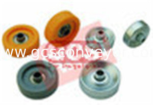 GCS roller skate wheel/50*50Rubberized Fulai Wheel /galvanized Fulai wheel/Track FlowConveyor, recycle trolley