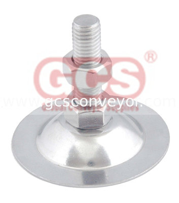 conveyor roller return metal hanging bracket/Track Flow ,Conveyor, recycle trolleyadjustable feet stand with round botto
