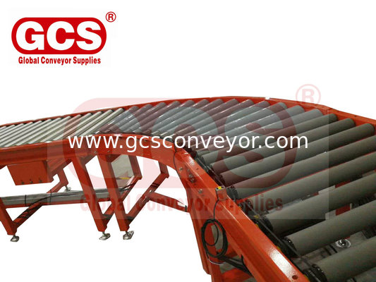 Flexible Heavy Duty Roller Conveyor For Warehouse Transporting / PackageDouble Row Telescopic Skate Roller Conveyor/cut