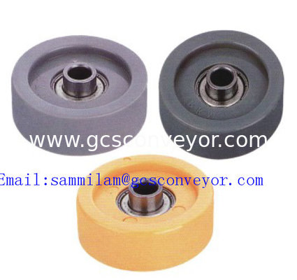 GCS roller skate wheel/50*50Rubberized Fulai Wheel /galvanized Fulai wheel/Track FlowConveyor, recycle trolley