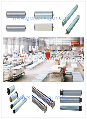 Steel trough roller conveyor line /china guangdong conveyor roller manufacturer