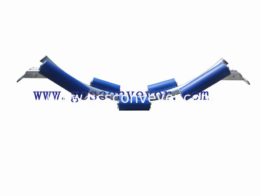 GCS company polyethylene conveyor roller idler of China /heavy duty conveyor mining idler trough grooved conveyor roller