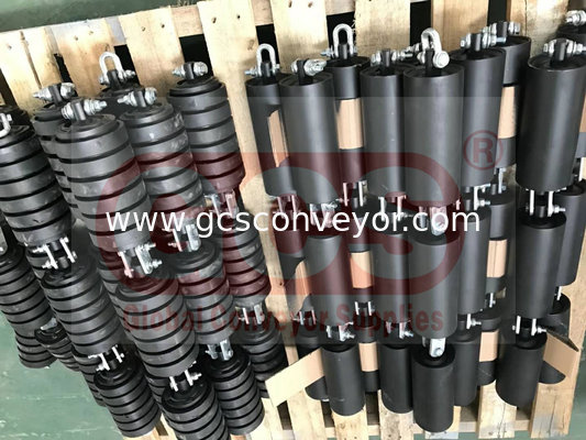 Mine Resistance Rubber Hanging Buffer Roller Set with Conveyor