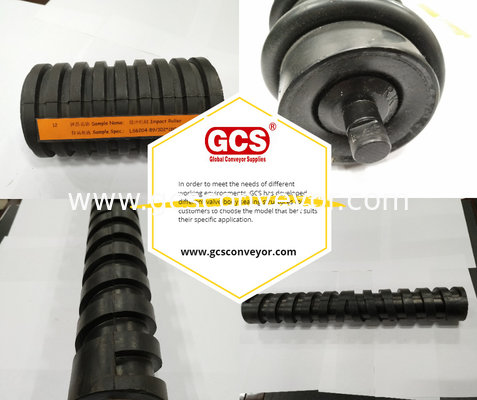 GCS-Spiral idler set rubber roller belt conveyor roller carrier trough conveyor