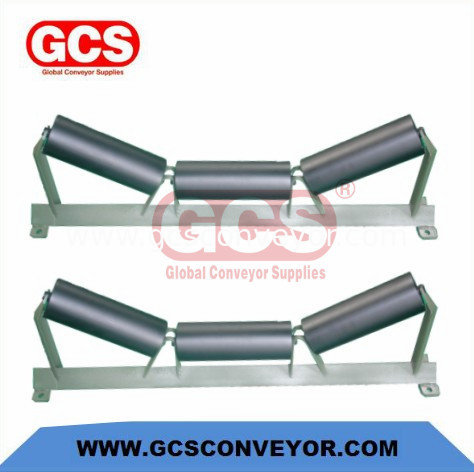 heavy duty conveyor mining idler trough grooved conveyor roller/mining industrial heavy duty trough carrying idler rolle