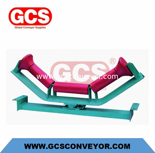 heavy duty conveyor mining idler trough grooved conveyor roller/Friction-upper aligning grooved conveyor roller