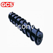 mining industrial heavy duty trough carrying idler roller/steel impact rubber disc roller for conveyor/industrial idler