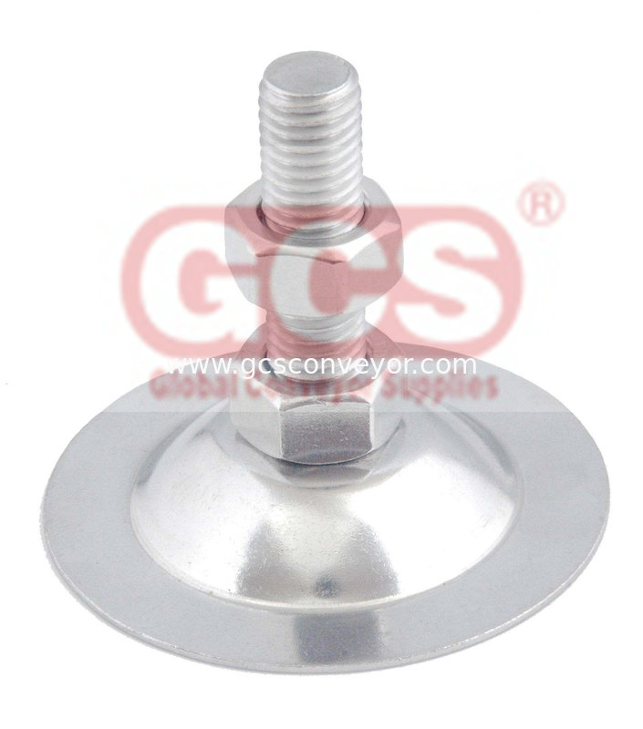 conveyor roller return metal hanging bracket/Track Flow ,Conveyor, recycle trolleyadjustable feet stand with round botto