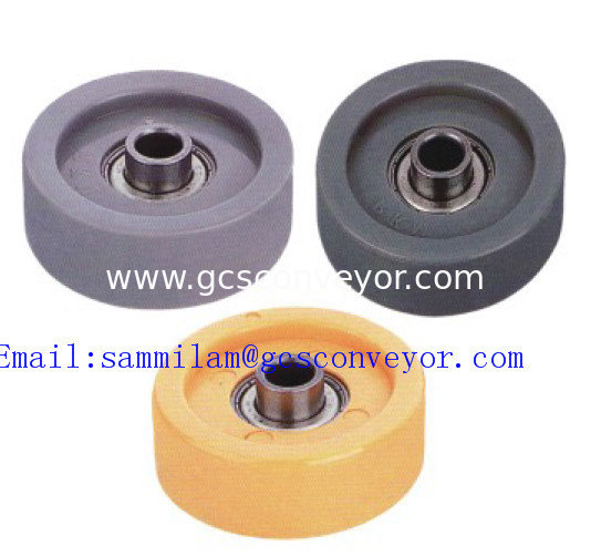 GCS roller skate wheel/50*50Rubberized Fulai Wheel /galvanized Fulai wheel/Track FlowConveyor, recycle trolley