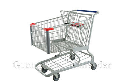 The shopping cart was inspired by a folding chair.