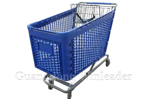 YLD-PT272-1FB Plastic Shopping Cart plastic shopping trolleys plastic Rack type shopping cart factory