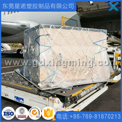 Plastic sheeting for covering cargo inside plane