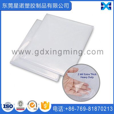 76"x 15"x 90" 2 Mil PE  Plastic King Self-adhesive Mattress Bag