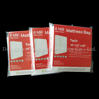 01 Style 6 Mil 40*16*104 inch Heavy Duty Twin Mattress Bag