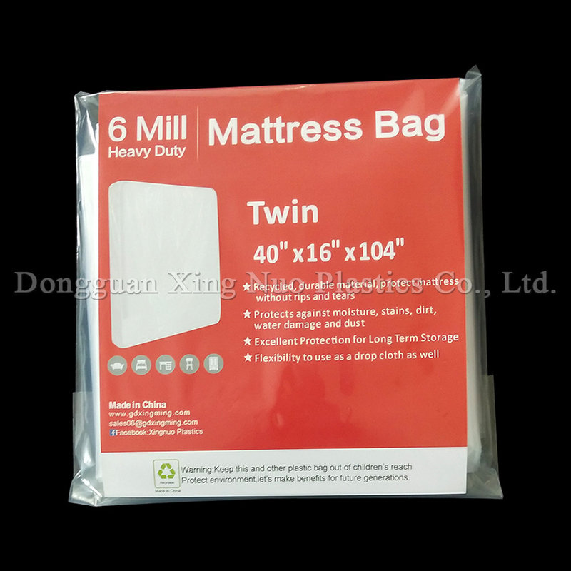 01 Style 6 Mil 40*16*104 inch Heavy Duty Twin Mattress Bag