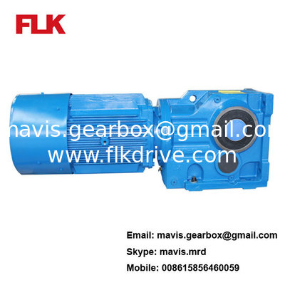 China manufacturer of K series helical bevel geared motor speed reducer gear box