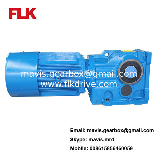 China manufacturer of K series helical bevel geared motor speed reducer gear box