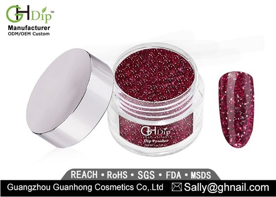 Professional Natural Glitter Nail Dip Powder Crack Resistant No Lamp Curing