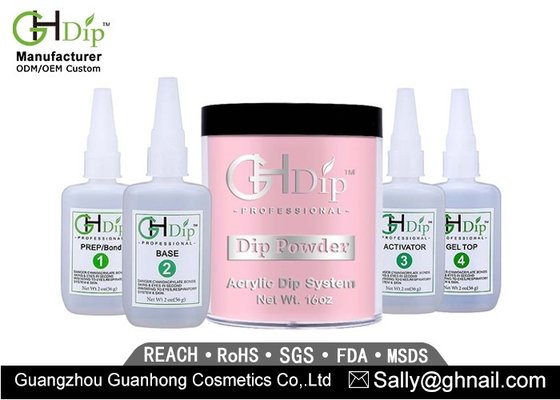 Durable Gel Powder Nails System Liquid Refill For Nail Salon , No Lamp Cure