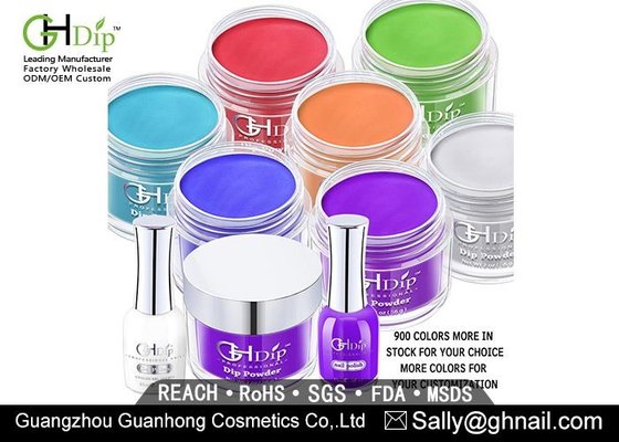 Purple Color Nail Dip Powder Perfect Match Gel Polish and Nail Lacquer