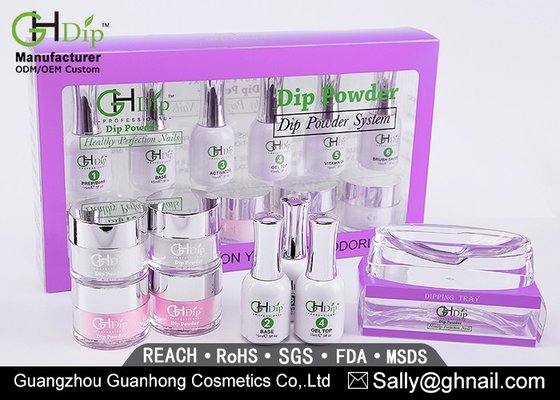 Crack / Chip Resistant French Dip Kit 1 Oz Odorless For Nail Beauty