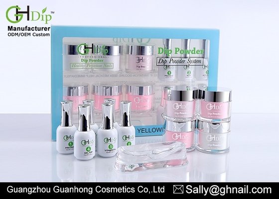 Air Dry Nail Dipping Powder Kit , Acrylic Nail Dipping System Kit No UV Lamp Need