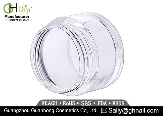 Transparent 2 Oz Nails Dipping Powder Container With White Screw Cap