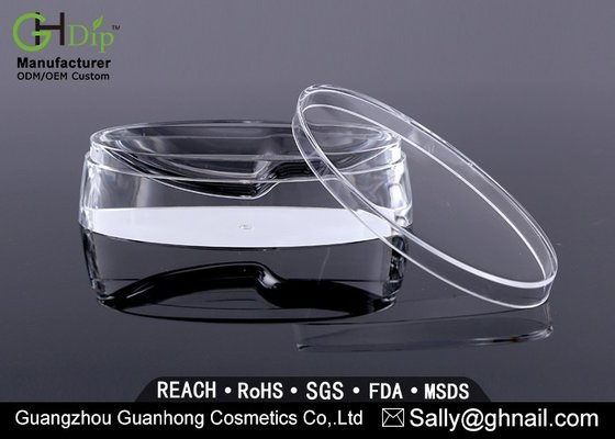 Acrylic Dipping Powder Tray , Acrylic Cosmetic Jars For French Dip Nail