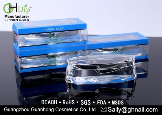 Acrylic Dipping Powder Tray , Acrylic Cosmetic Jars For French Dip Nail