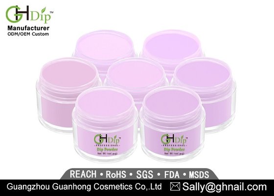 Private Label Gel Dip Powder Manicure Sweet Color No Smudging , Eco Friendly