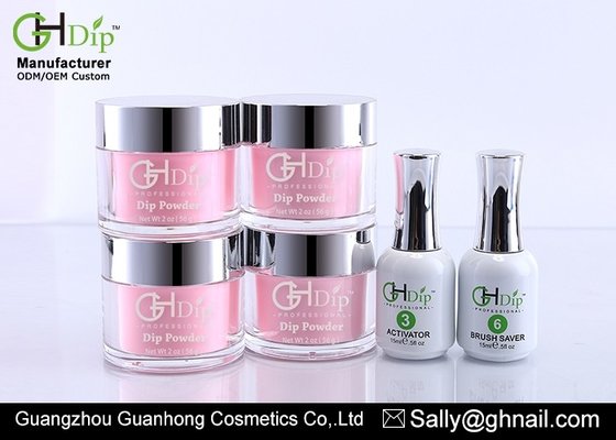 Natural Professional Nail Dip System Kit French Nail Art 2 Oz With Strong Adhesion