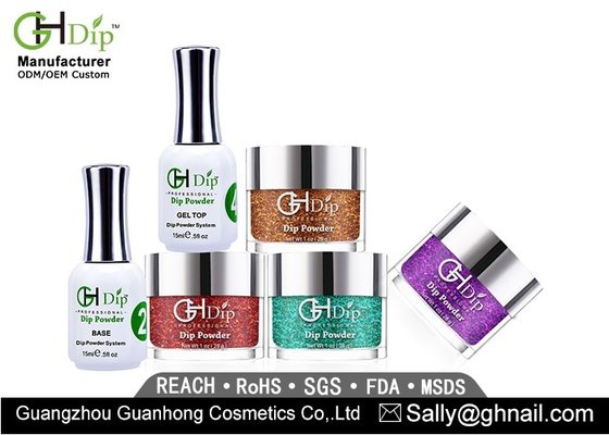 Non Poisonous Glitter Nail Gel Powder Products 1 Oz Easy Peel Off With No Layering