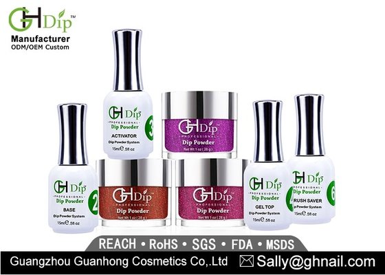 Luxury Nails Art Glitter Nail Dip Powder Air Dry For Finger / Toes