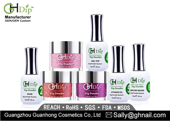 1 Oz Red Glitter Nail Salon Dip Powder Non - Polluting For Nail Art