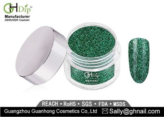 Glitter Powder Finger Nail Polish Odor - Free Shiny Nail Powder Green Color