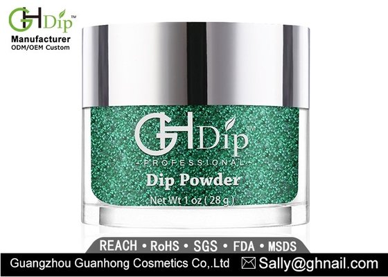 Glitter Powder Finger Nail Polish Odor - Free Shiny Nail Powder Green Color