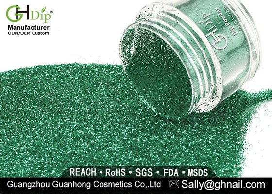 Glitter Powder Finger Nail Polish Odor - Free Shiny Nail Powder Green Color