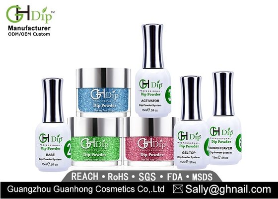 Stronger Healthy Glitter Nail Dip Powder No Layering OEM / ODM Service