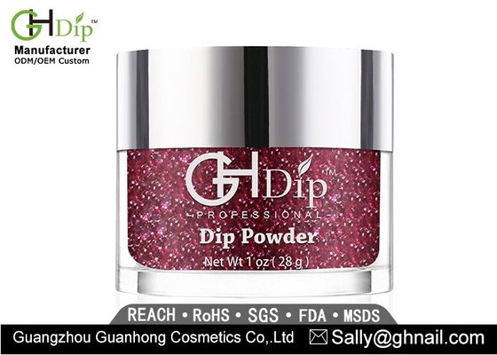 Professional Natural Glitter Nail Dip Powder Crack Resistant No Lamp Curing