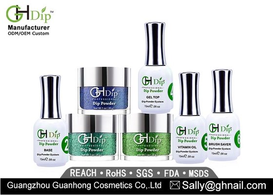 Green Luxury Healthy Nail Dipping Powder Finger Nail Polish Zero Dry Time