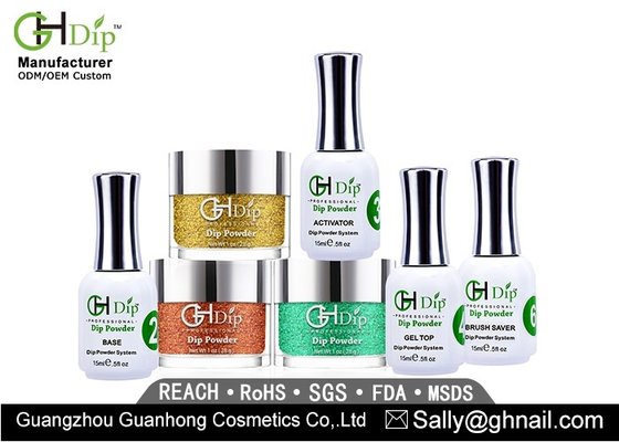 Non - Toxic Organic Nail Salon Acrylic Powder Crack Resistant With Glitter Color