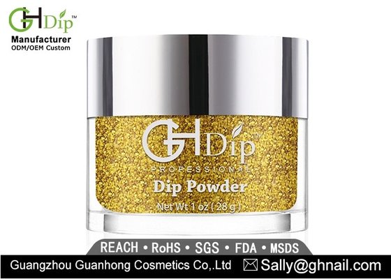 Non - Toxic Organic Nail Salon Acrylic Powder Crack Resistant With Glitter Color