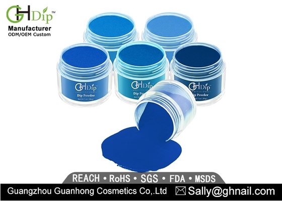 1 Oz Blue Quick Dry Gel Dip Powder Smooth / Non - Porous For Fingernail