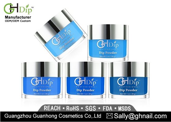1 Oz Blue Quick Dry Gel Dip Powder Smooth / Non - Porous For Fingernail