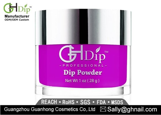 Purple Quick Dip Natural Color Acrylic Powder Odorlessness For Home / Salon