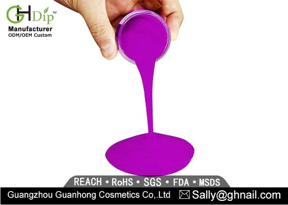 Purple Quick Dip Natural Color Acrylic Powder Odorlessness For Home / Salon