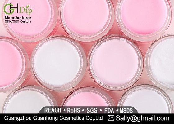 High Shine Gel Dip Powder Crack Resistant Pink And White Dipping Powder