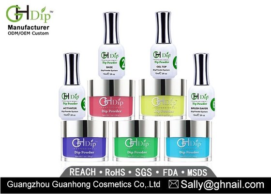 Light Weight Nail Salon Dip Powder Crack Resistant With Zero Dry Time